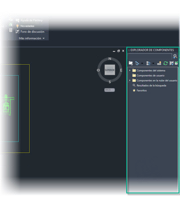Apertura del layout en 2D y descarga de componentes