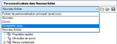Pour créer et gérer des fichiers de personnalisation (CUIx)