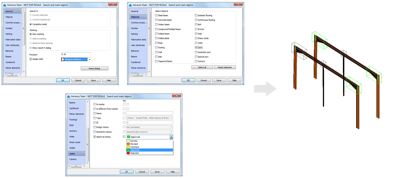 Model Marking by Approval Status