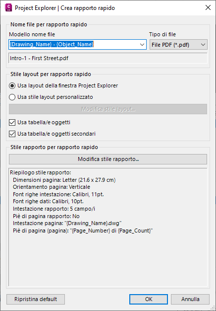 Informazioni sulla generazione di rapporti e fogli di calcolo