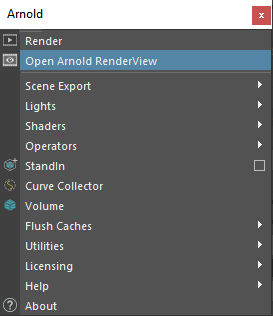 Arnold RenderView ウィンドウ