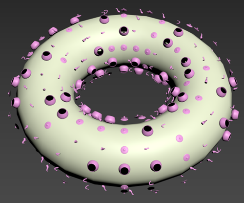 Array 수정자 Distribution 방법: Surface