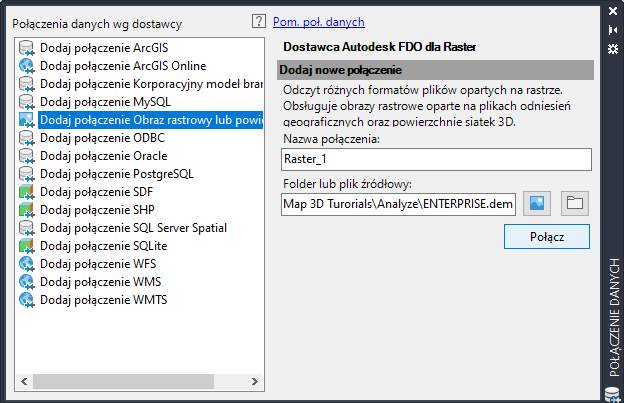 Ćwiczenie 2: Dodawanie powierzchni w celu przejrzenia danych poziomu