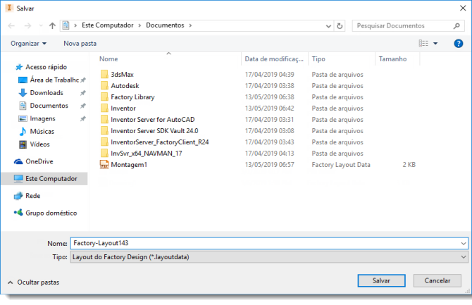 Criar um layout de fábrica