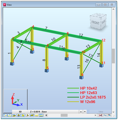 Create a 3D Frame Structure Model