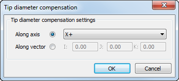 To apply tip-compensation to the DRO