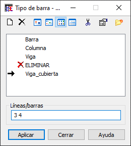 Modificar tipos de barras