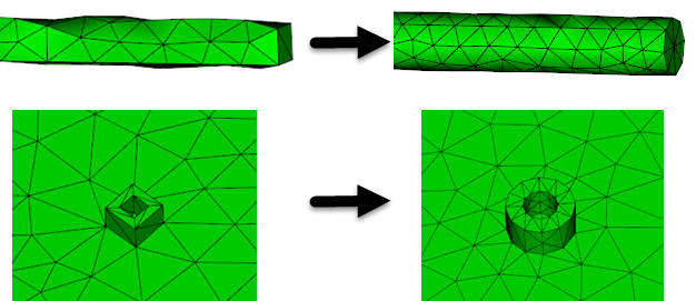 CAD 모델의 자동 메쉬 크기 조정