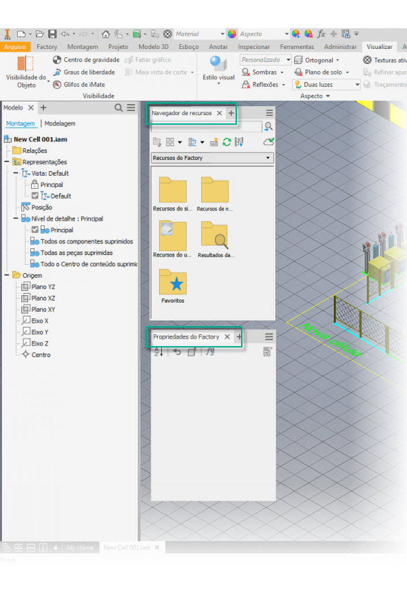Abrir navegadores do Inventor Factory