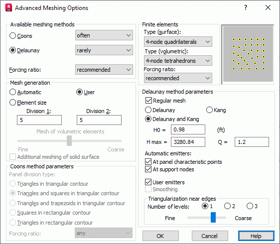 Advanced Meshing Options (FE Mesh Generation)