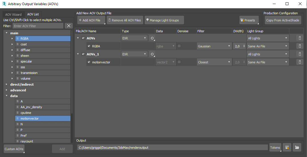Motion Vector AOV tutorial
