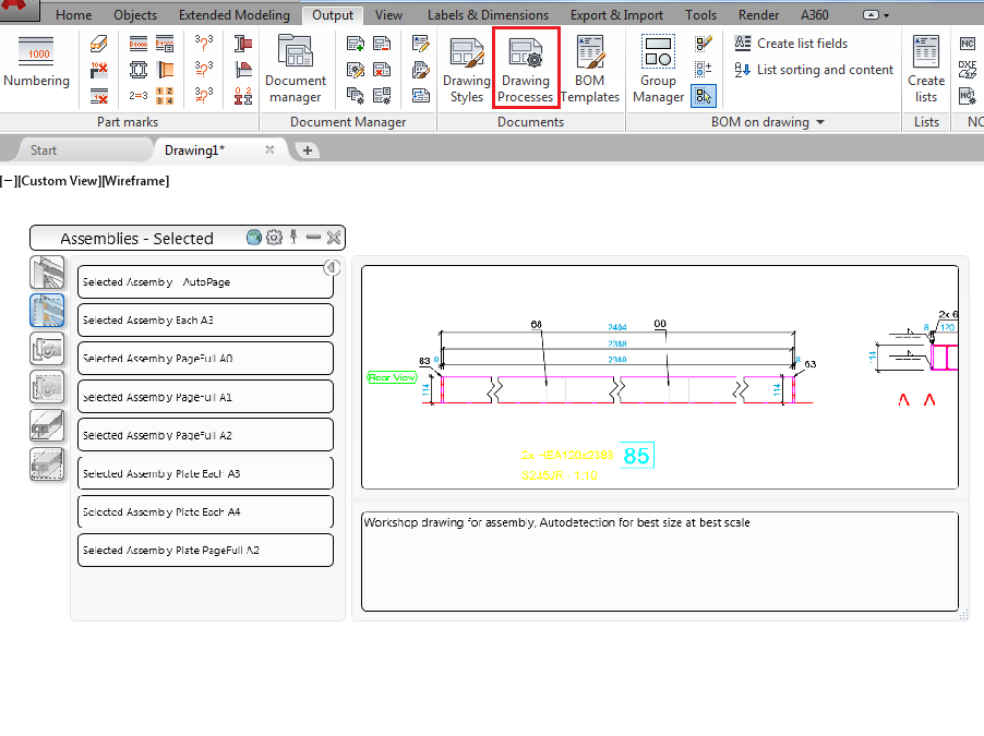Help | Use a Drawing Process | Autodesk