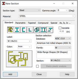 Robot Structural Analysis Help | Define a Cross Section | Autodesk