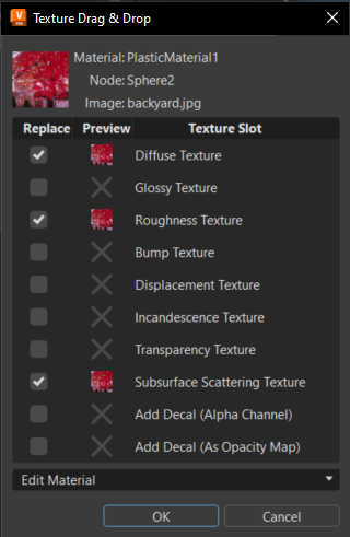 Texture Drag and Drop