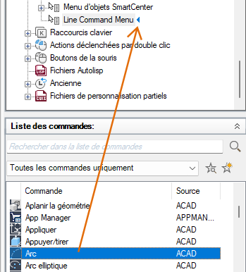 Pour personnaliser un menu contextuel