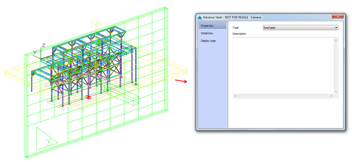 Create a general arrangement view using camera through a process - with ...