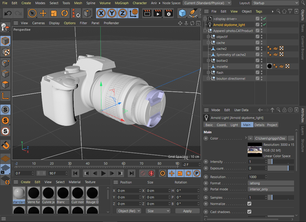 Camera Product Visualization