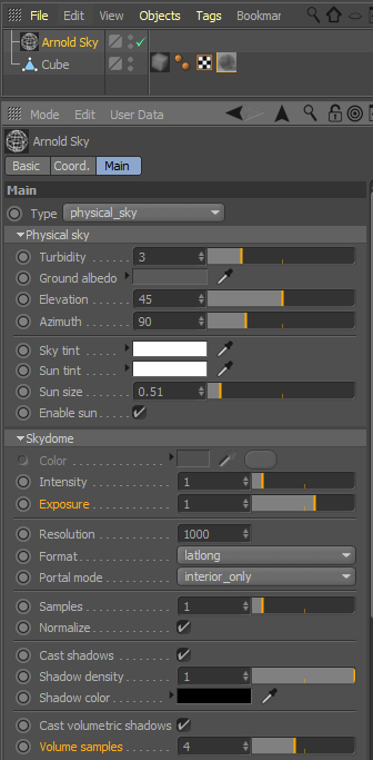 Rendering Clouds using the Volume Shader