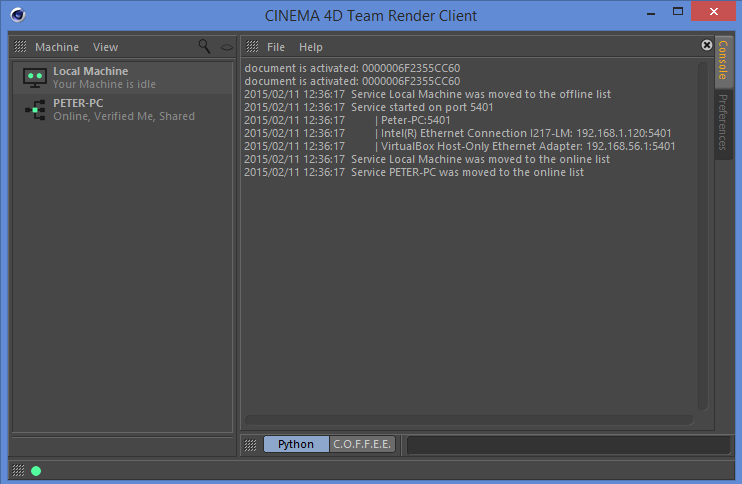 Team Render (distributed rendering)