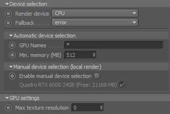 Device Selection