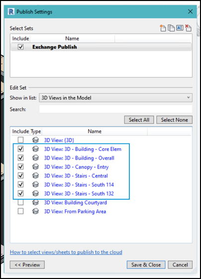 在 Autodesk Docs 中准备用于数据交换的 Revit 文件