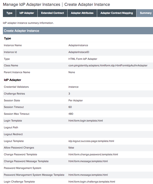 C 部分 - 在 PF 中创建 IdP 适配器实例