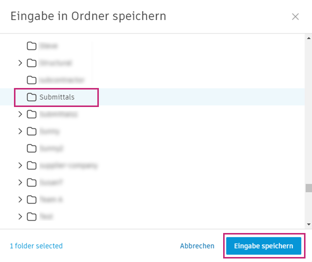 Weiterleiten von geschlossenen Eingaben mit dem Transfer-Tool
