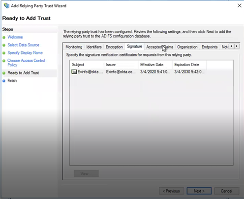 SSO-Einrichtung mit Active Directory Federation Services (ADFS)