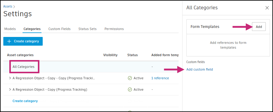 Configure Asset Categories
