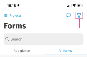 Manage forms on mobile