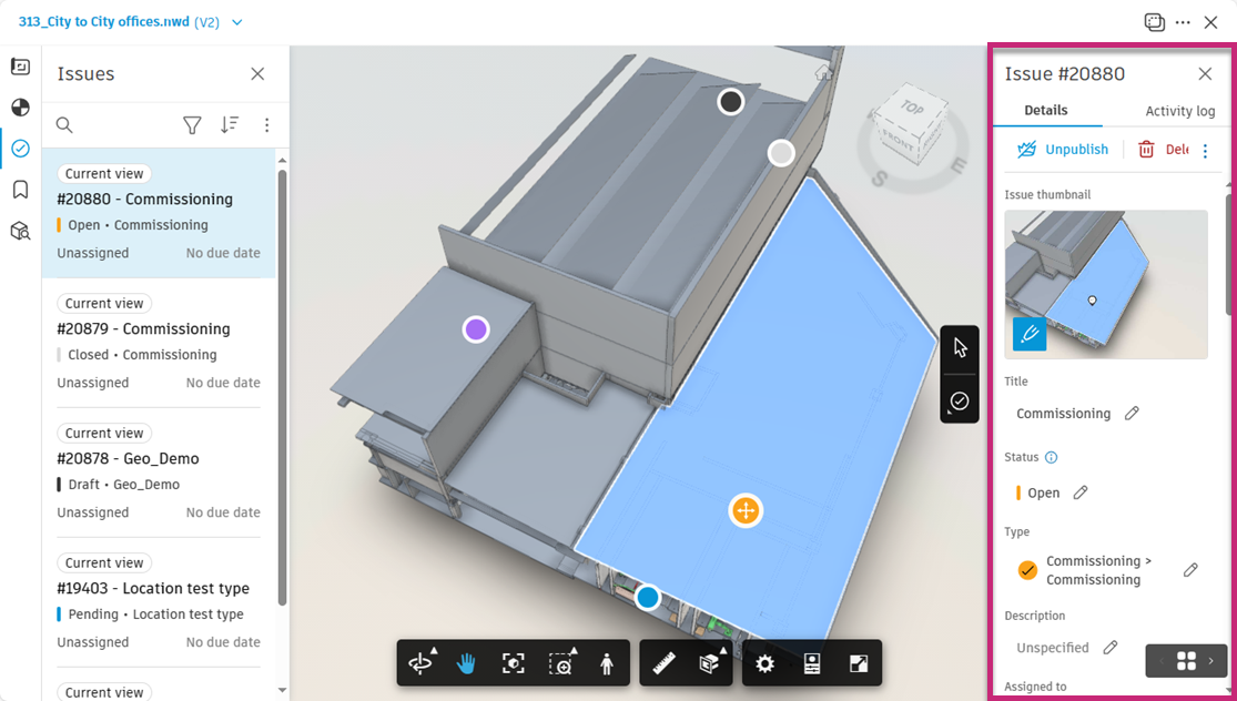 Work with Issues in the Viewer