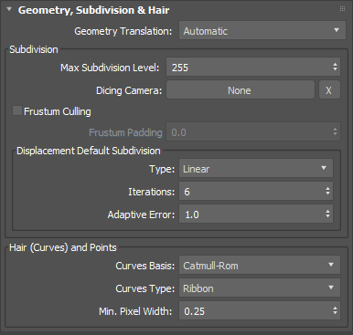 Geometry, Subdivision & Hair