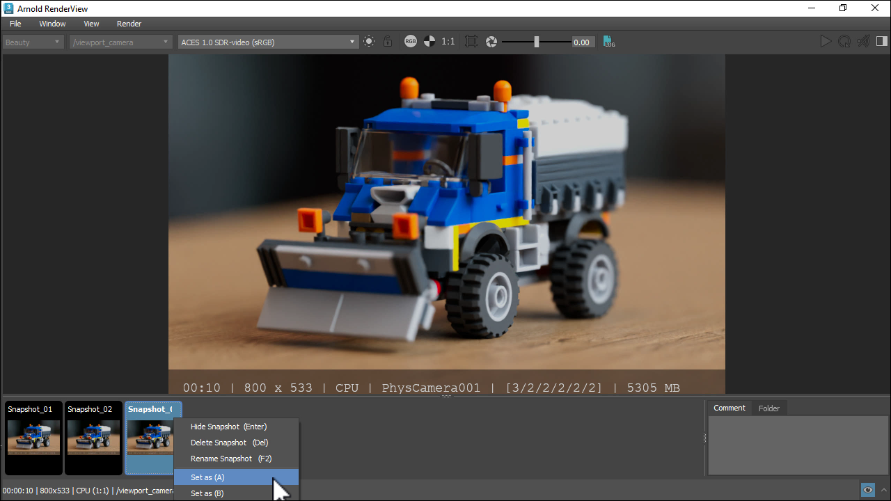Arnold Renderview Window 