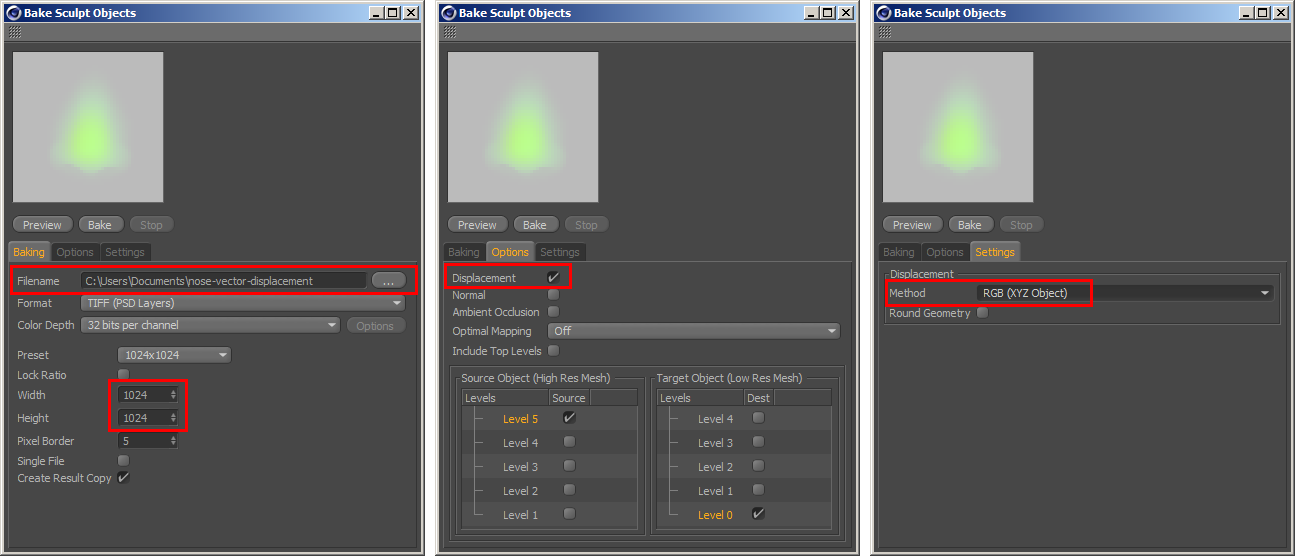 Rendering Displacement Maps from C4D