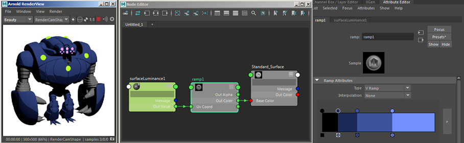 Toon Shading with the Facing Ratio shader