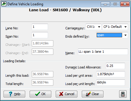 AS - Lane Load - SM1600 / Walkway