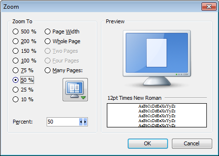 Print Preview - Zoom