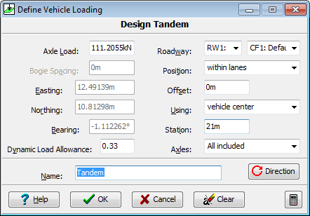 LRFD - Design Tandem Load