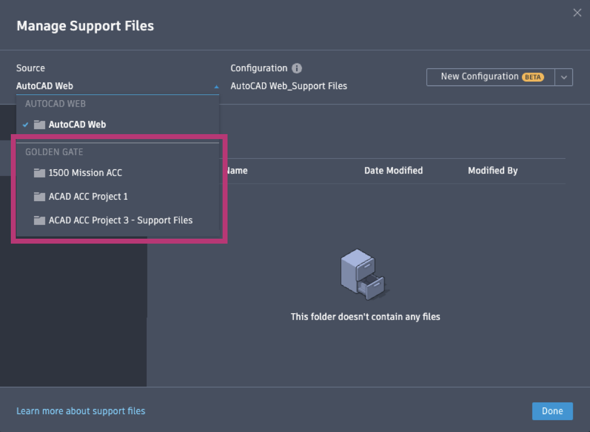 Shared Support Files