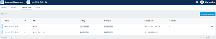 View and Download Transmittals