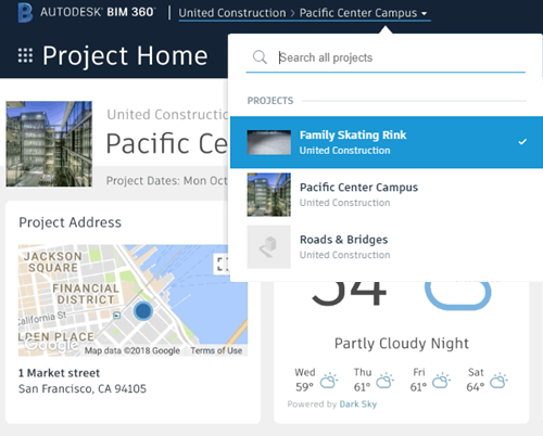 BIM 360 Help | About Project Home | Autodesk