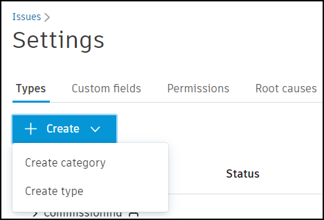Issue Categories and Types