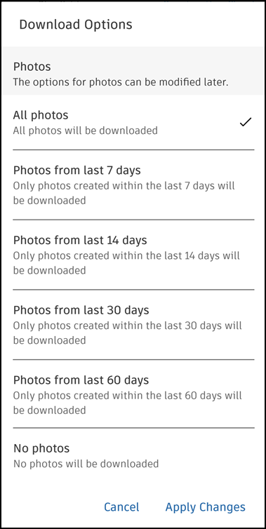 Sync and Download Projects