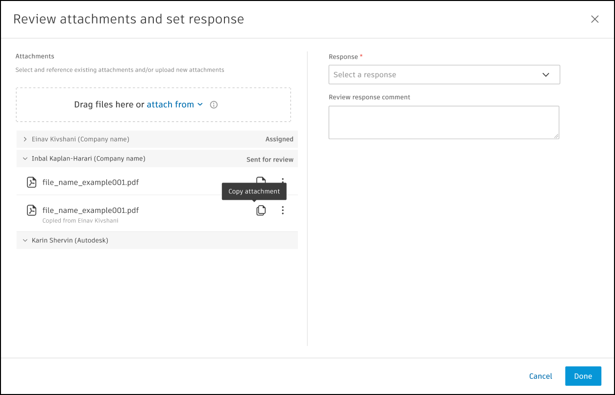 Submittal Attachments