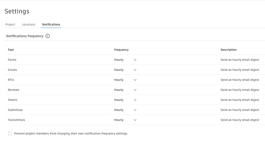 Email Notification Settings