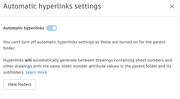 Automatic Hyperlinks and Settings Automatic Hyperlinks and Settings