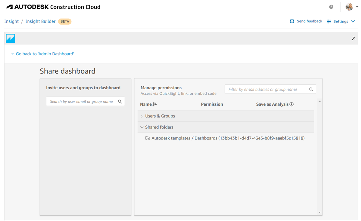 Share Published Dashboards with Readers