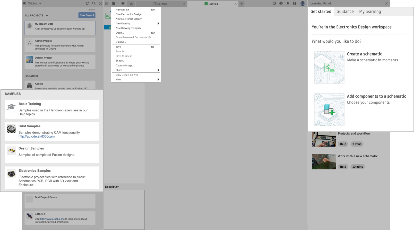 Fusion Help | Personalization first launch - Walk-through/Orient screen | Autodesk