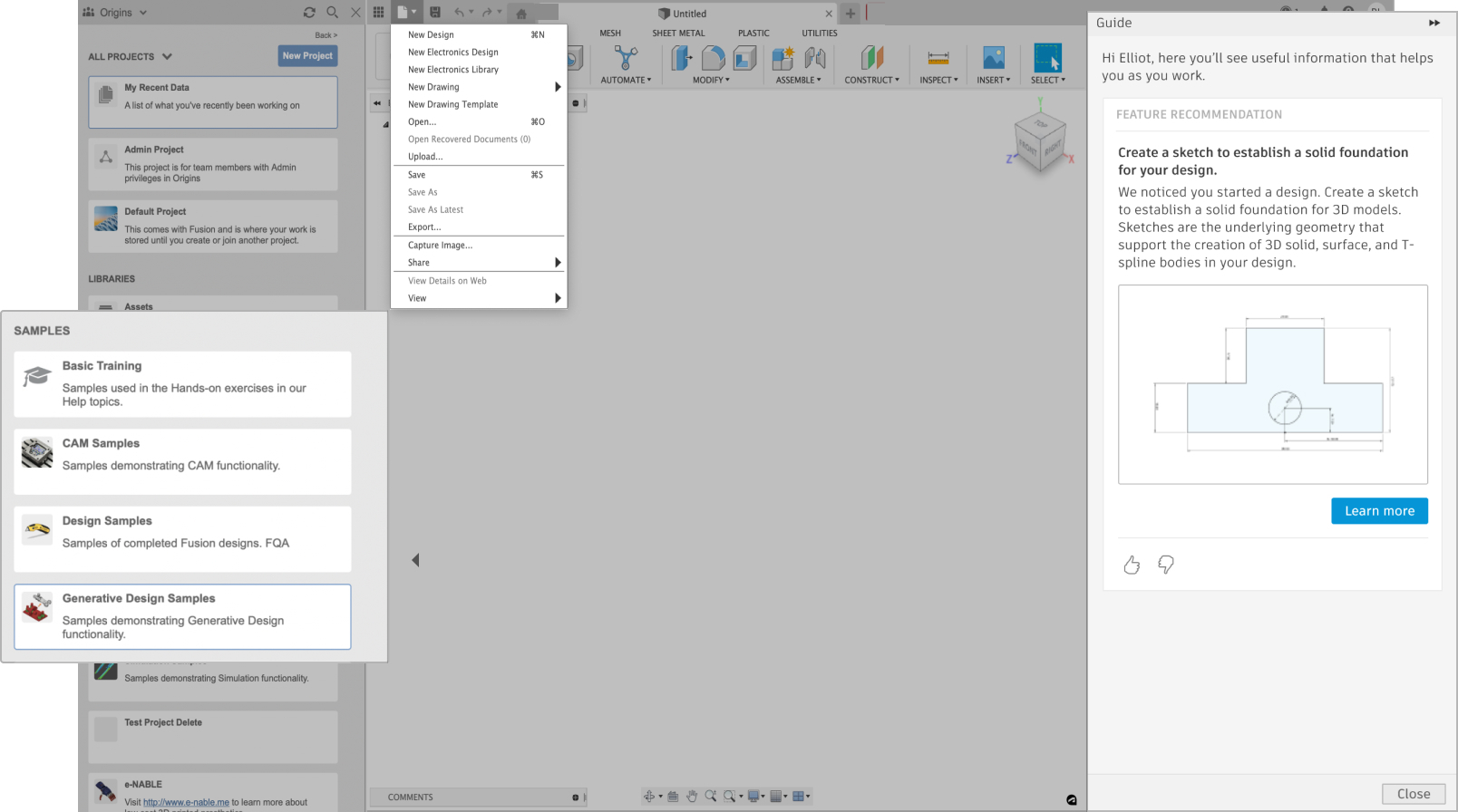 Fusion Help | Personalization first launch - Walk-through/Orient screen ...
