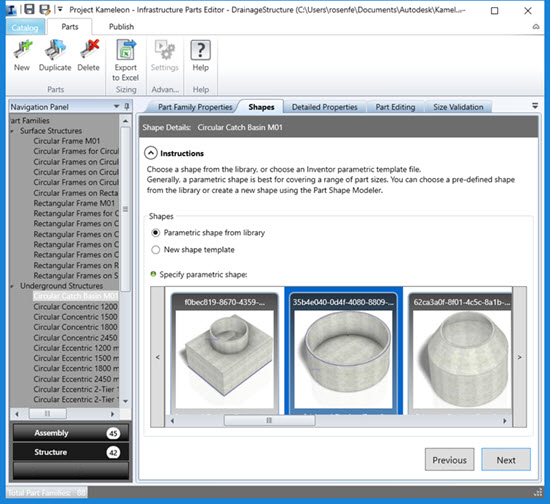 To review or modify shape details